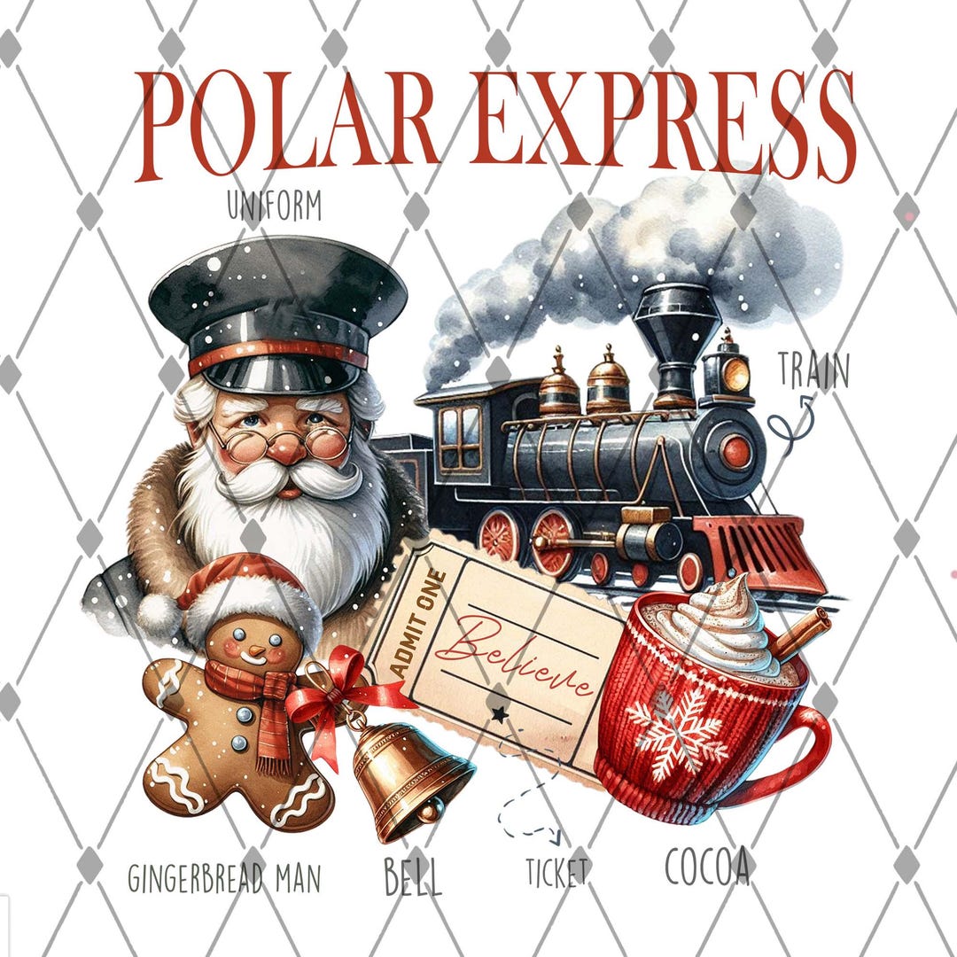 Polar Express PNG Digital Download, Christmas File, Xmas Designs - Etsy