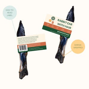 Rabbit Ear With Hair | Safe European Dog Treats | Single Ingredient ...
