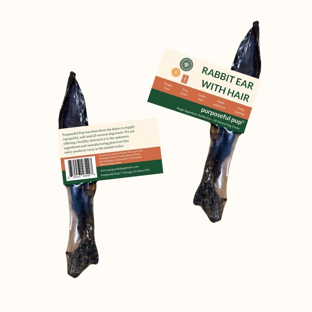 Rabbit Ear With Hair | Safe European Dog Treats | Single Ingredient ...