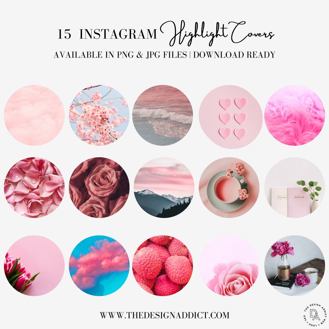 Pink Instagram Highlight Covers, Party Theme (JPG Files) - Etsy