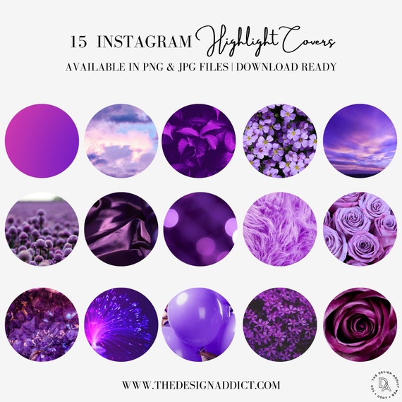 Purple Instagram Highlight Cover Icons Purple IG Purple | Etsy