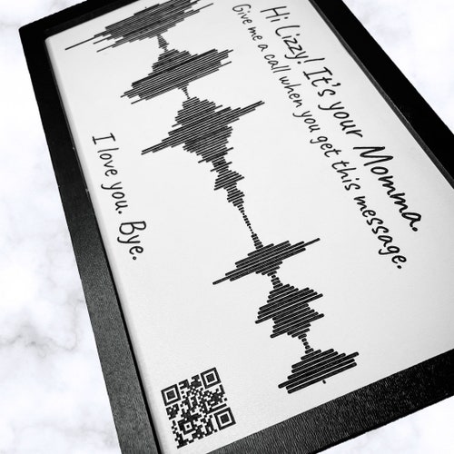 Soundwave Art QR Code Custom Voice Recording Sign Gift for | Etsy
