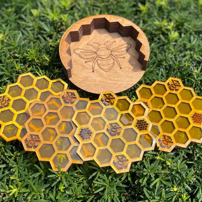 Bee Coasters - Etsy