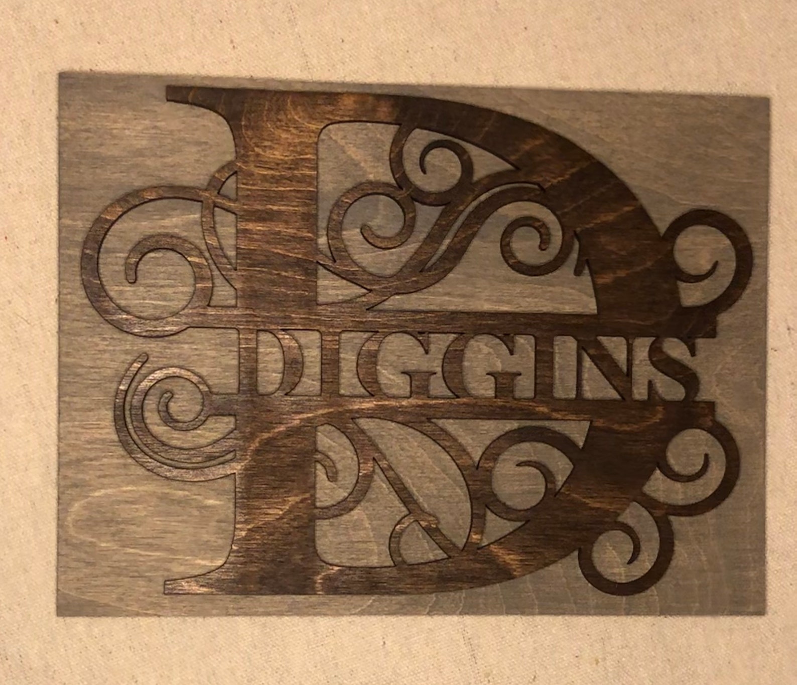 Custom Name Monogram Craft Laser Wood Sign Mothers Day | Etsy