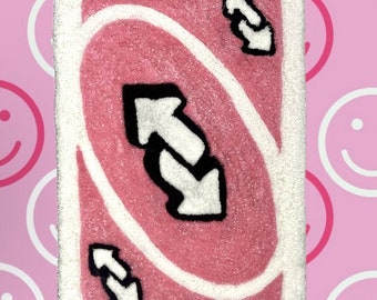 Pink Uno Reverse Rhinestone Canvas Art 28x35cm - Etsy