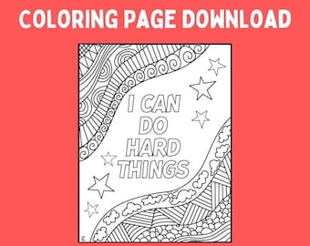 You Can Do This Coloring Page - Coloring Sheet - Digital Download ...