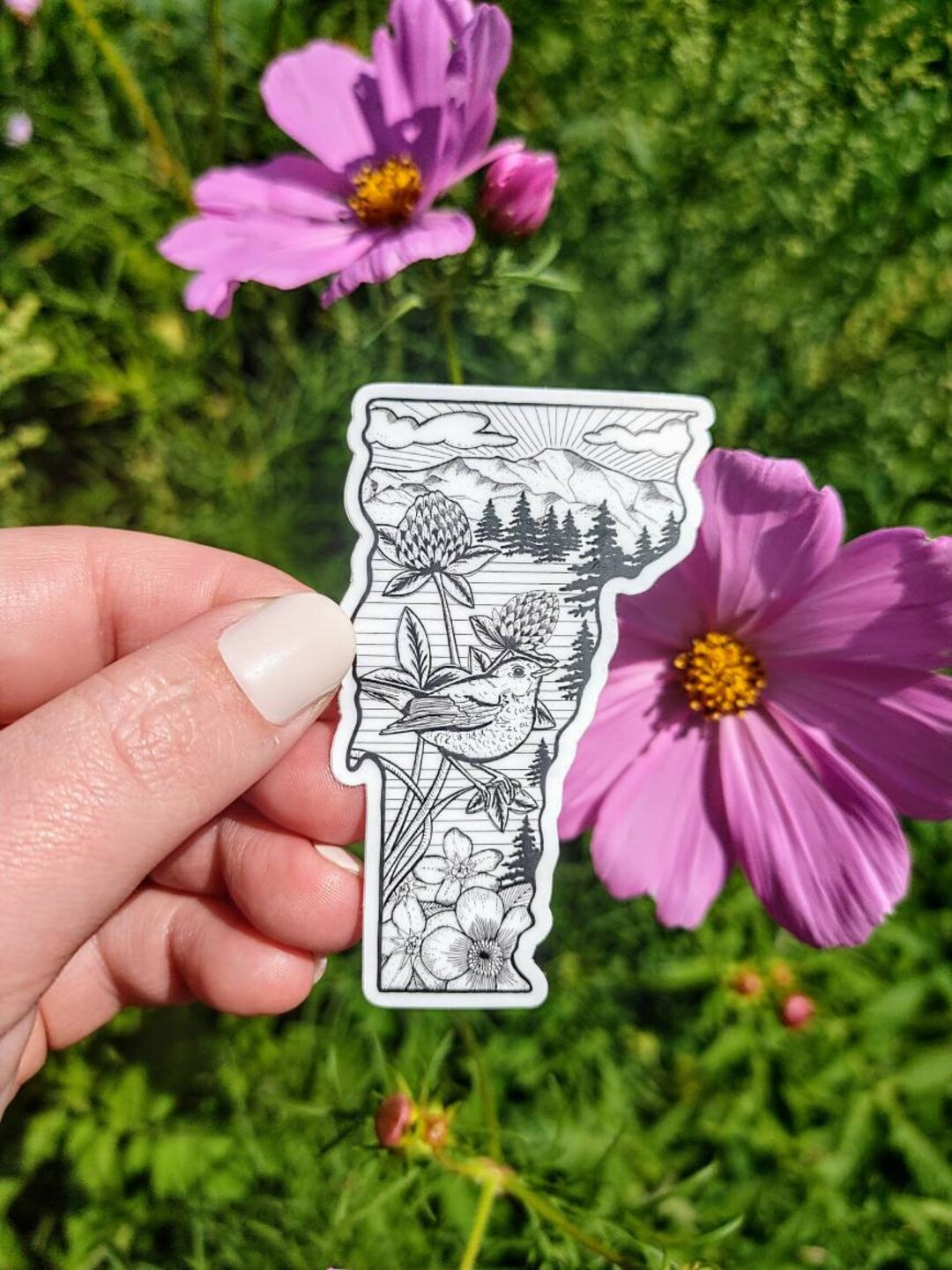 Vermont State Sticker - VT Stickers - Vermont Sticker - Waterproof ...