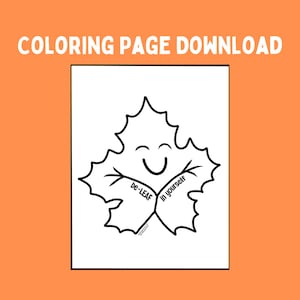 Leaf Coloring Page - Fall Coloring Pages Beleaf in Yourself Maple Leaf ...