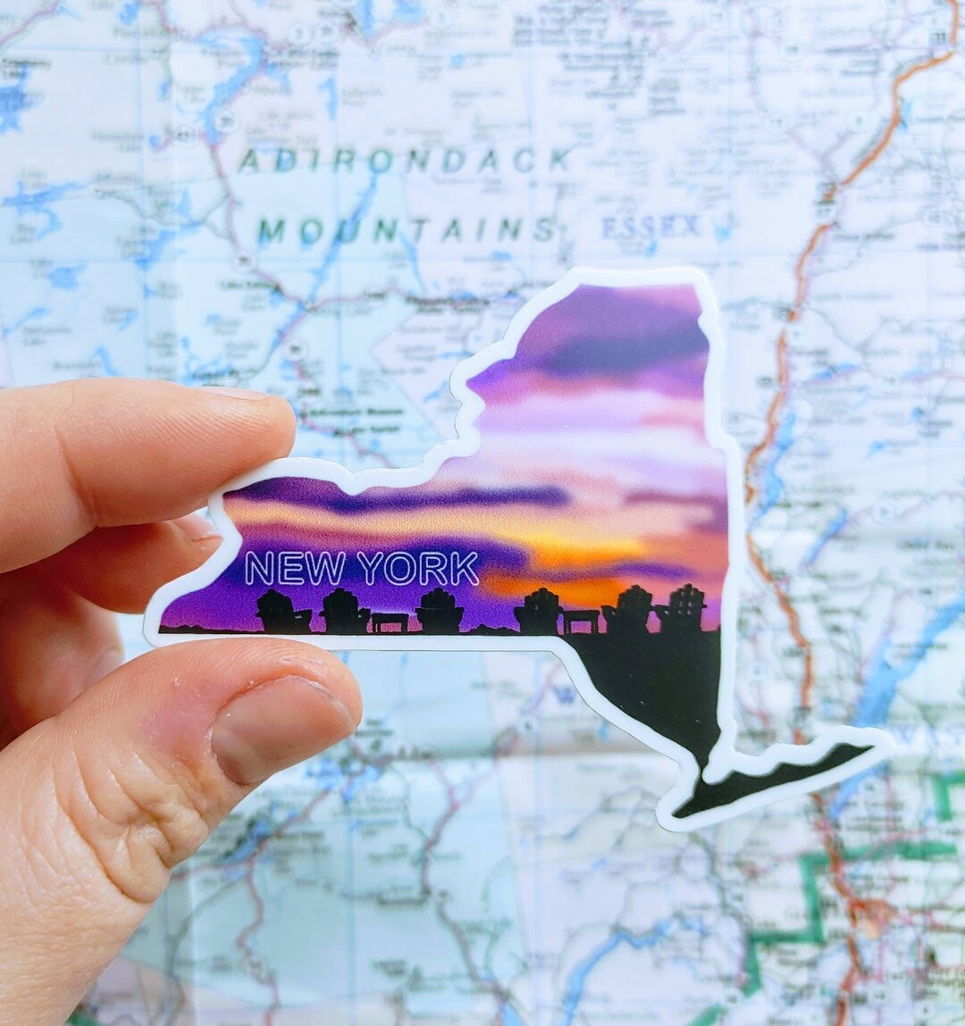 New York Sticker - NY Sticker - New York State Stickers - State ...