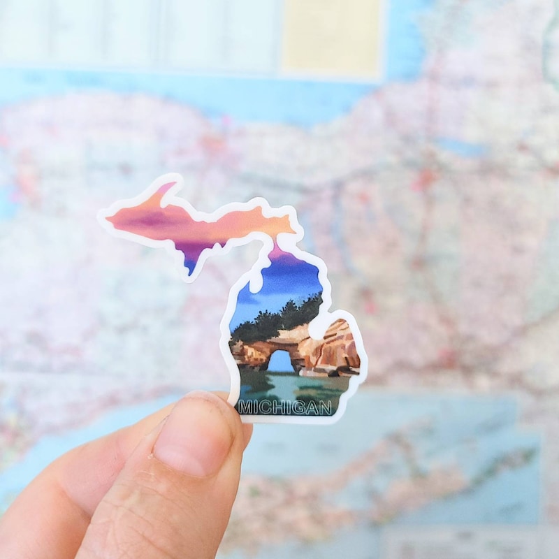 Michigan Sticker - Etsy