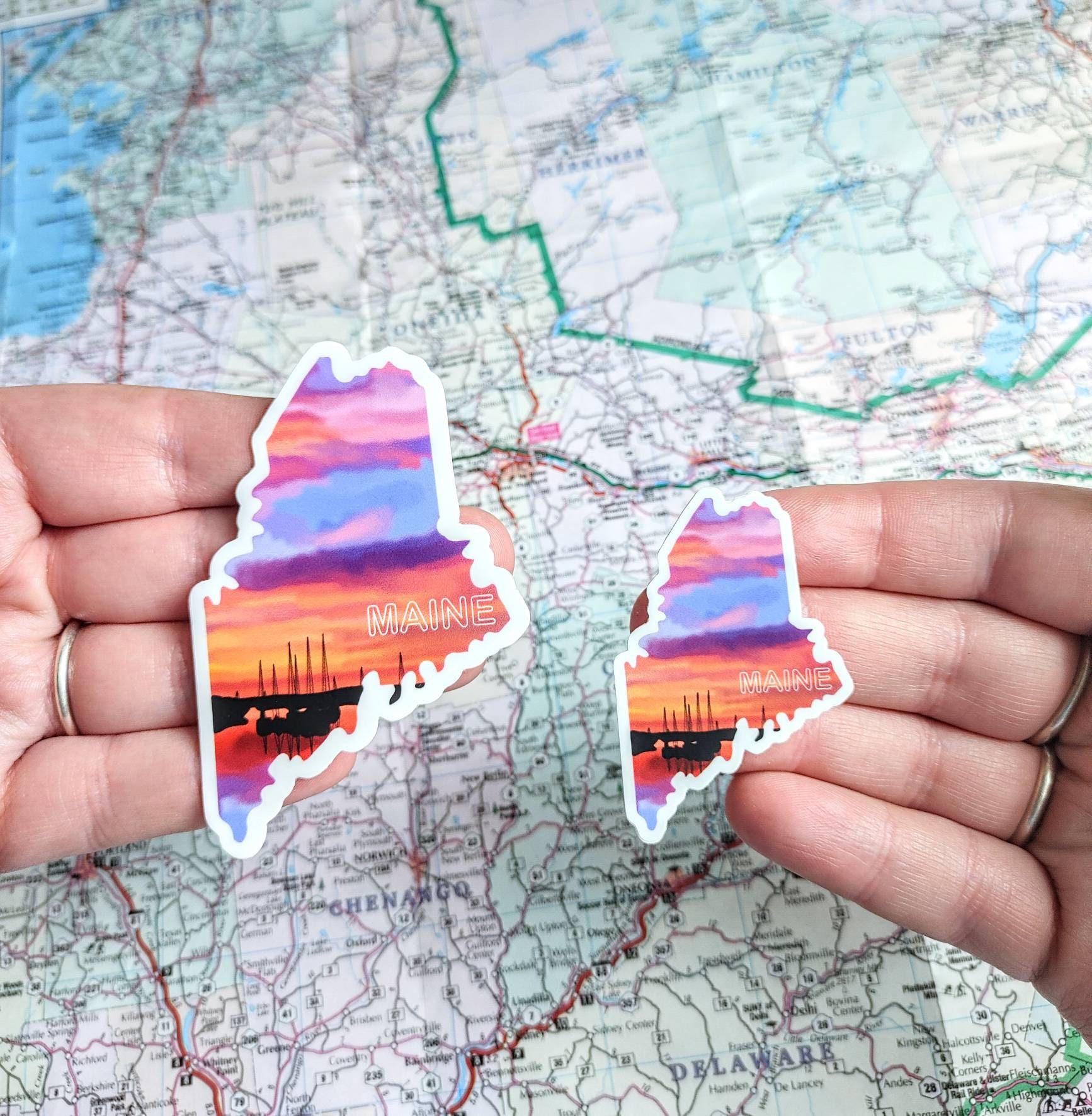 Maine Sticker Maine State Sticker Mini Sticker State | Etsy