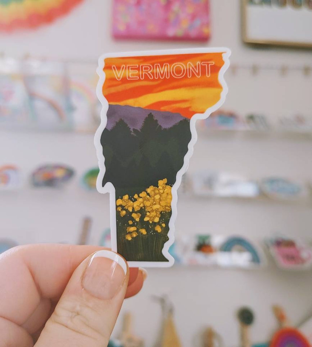 Vermont Summer Sticker - VT Stickers - Vermont State Sticker ...