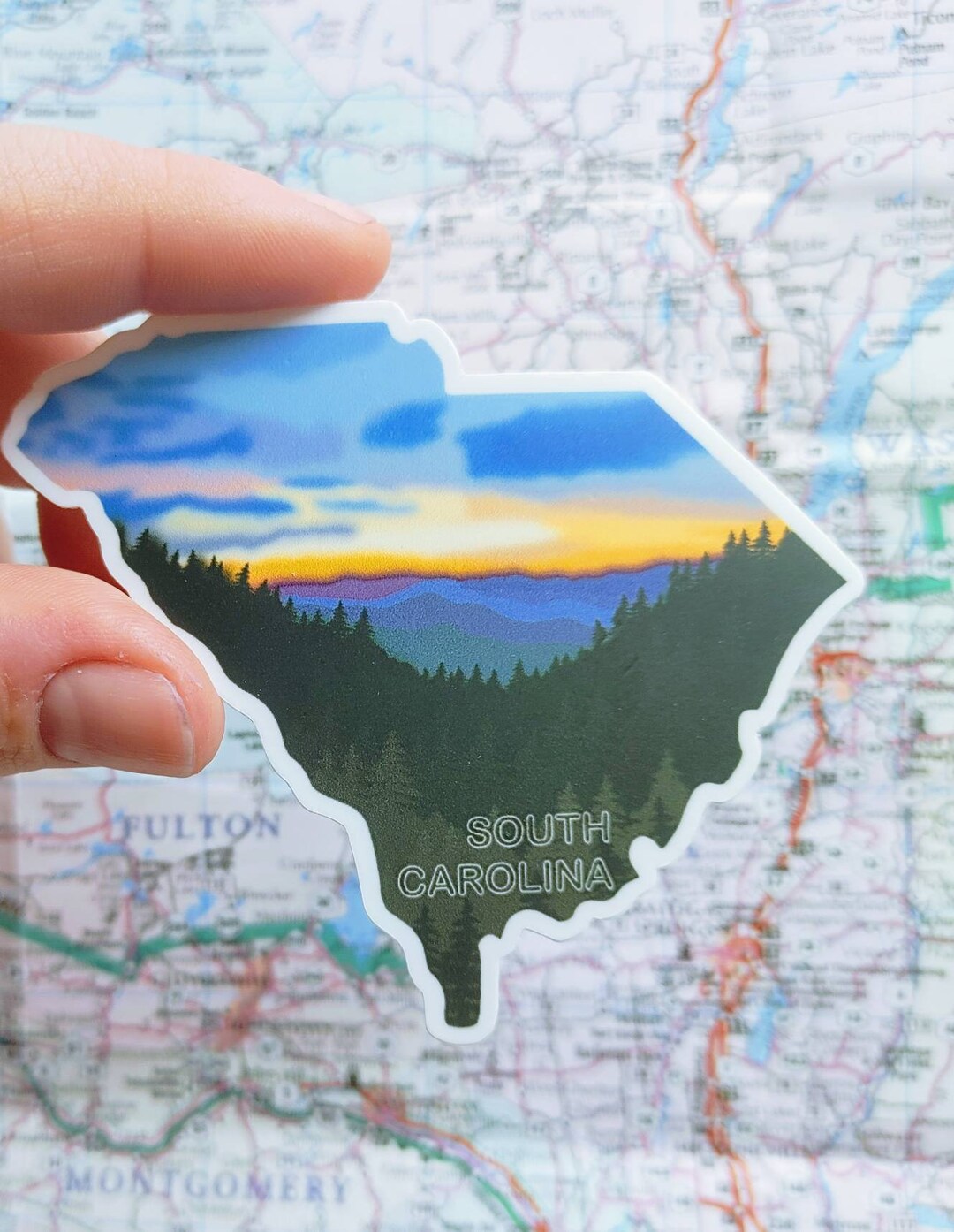 South Carolina Sticker - SC Sticker - Waterproof Sticker - Water Bottle ...