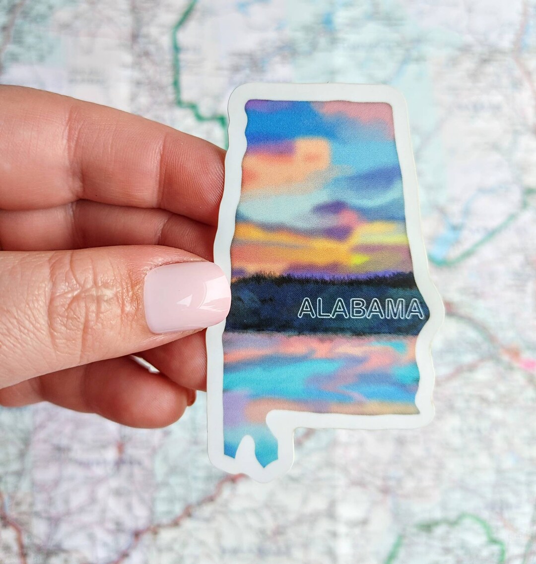 Alabama Sticker - Alabama State - State Stickers - Sunset Stickers ...