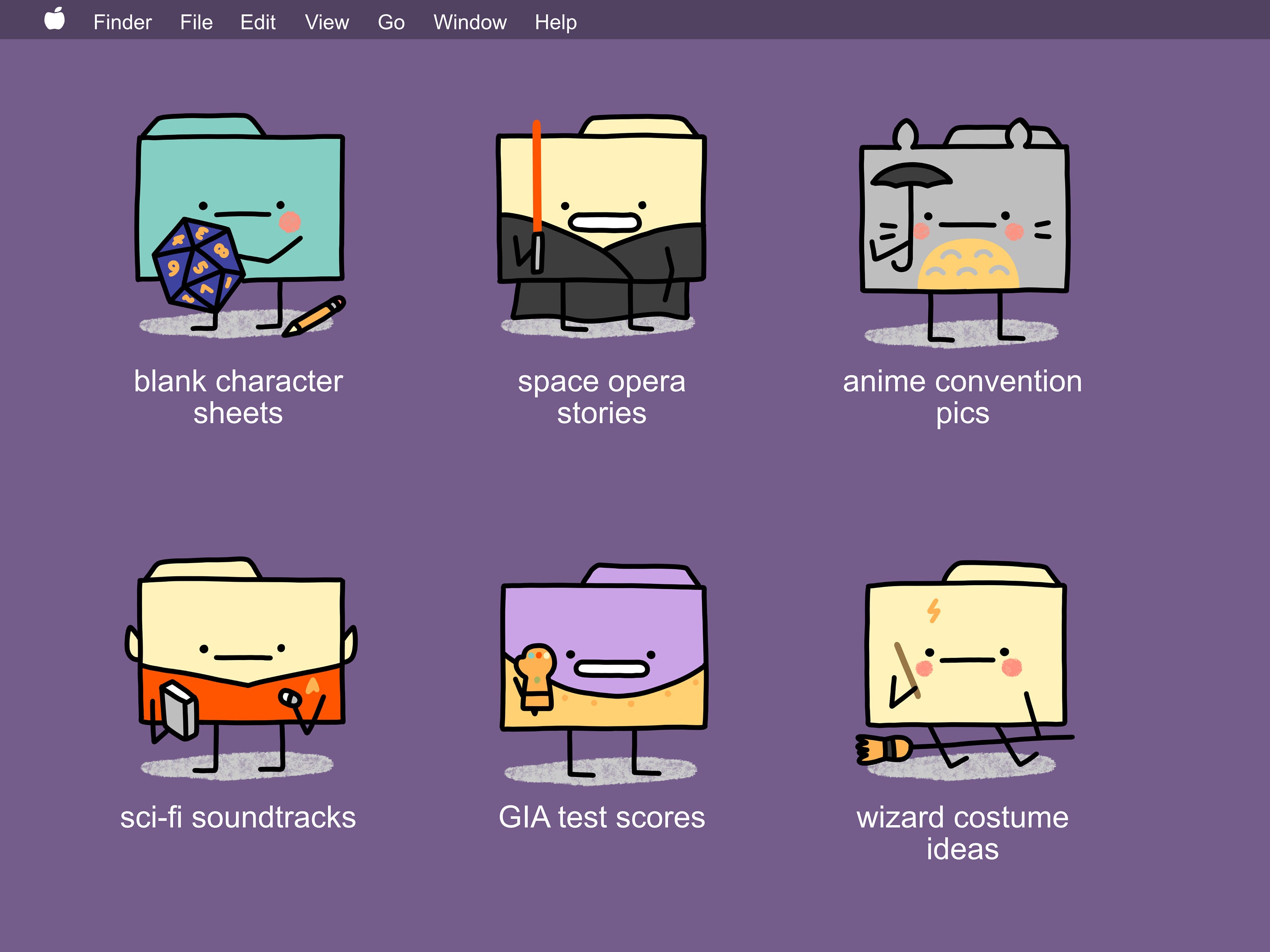 Geek Culture Theme Folder Icons Cute Custom Desktop Macos Windows Home ...