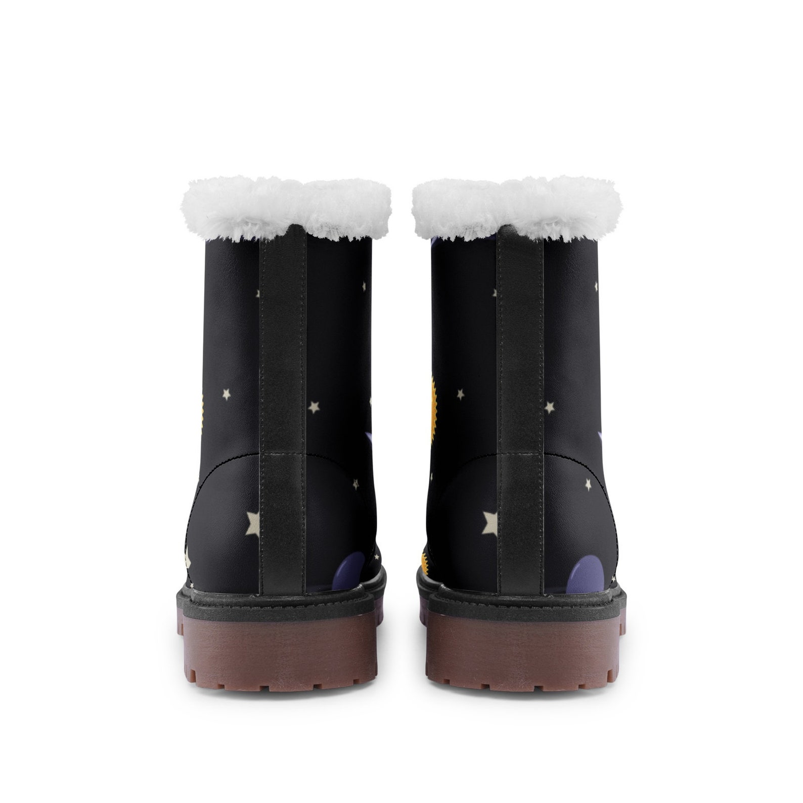 Celestial Bodies Unisex Lace up Winter Boots Fashion Comfort Chukka ...