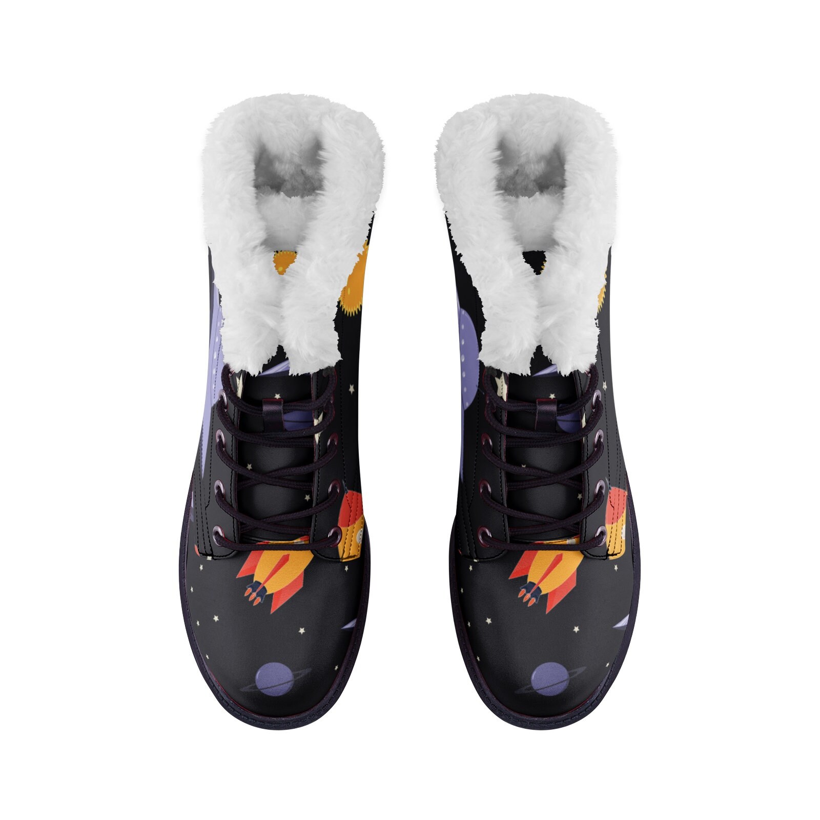 Celestial Bodies Unisex Lace up Winter Boots Fashion Comfort Chukka ...