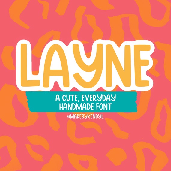 The layne Font Handwritten Font // Procreate | Etsy