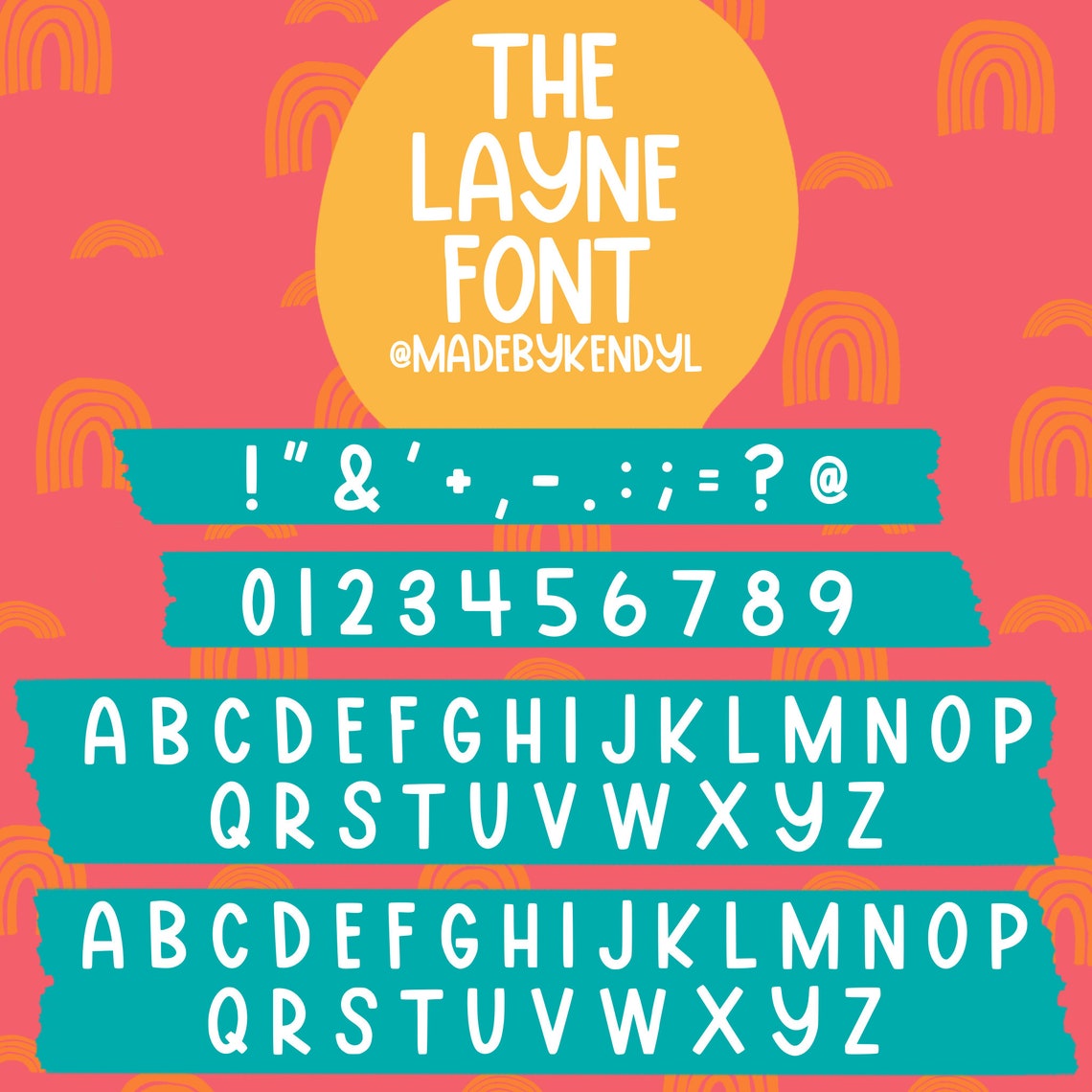 The layne Font Handwritten Font // Procreate | Etsy