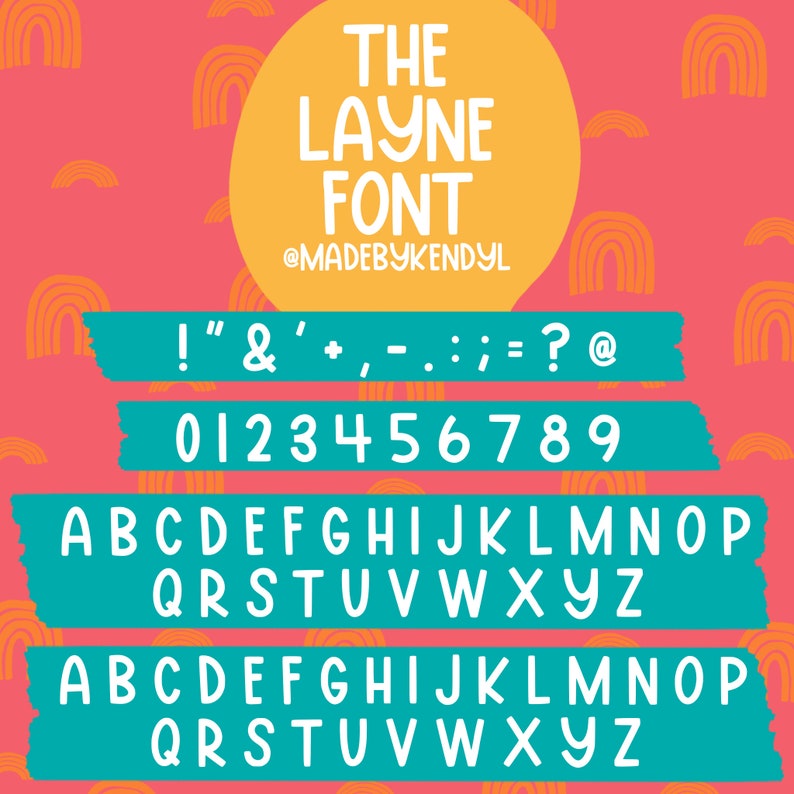 The layne Font Handwritten Font // Procreate Font // Digital Font ...