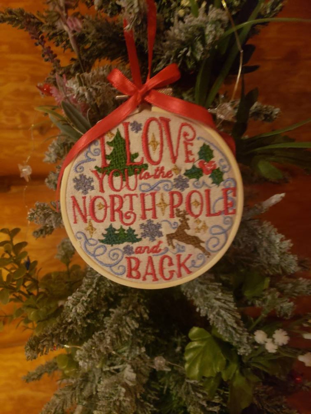 Christmas North Pole Tree Ornament - Etsy