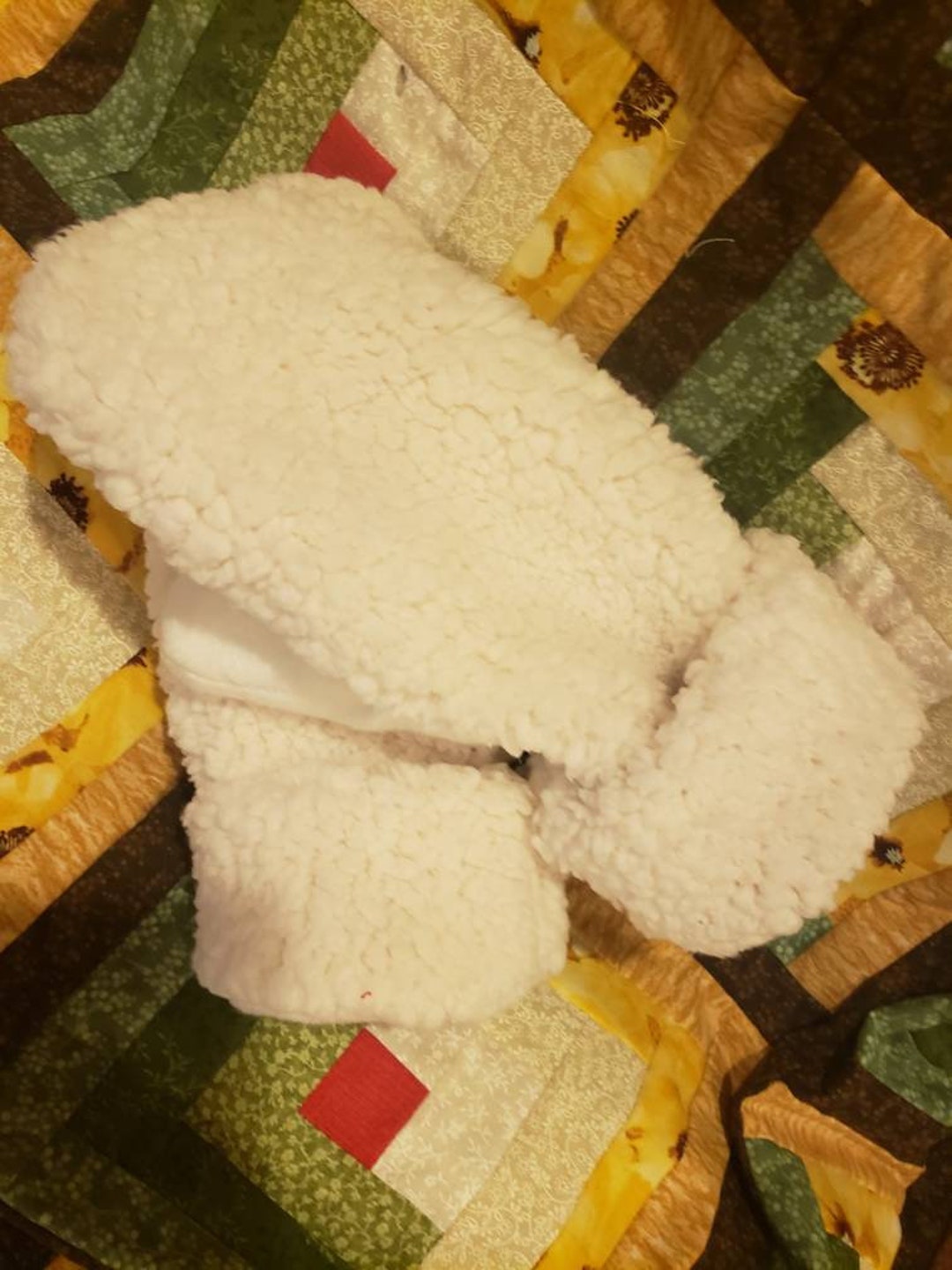 Cream Color Sherpa Mittens - Etsy