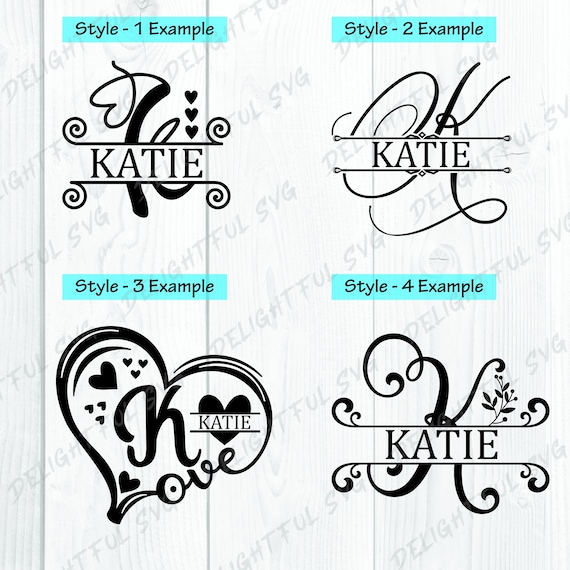 Custom Name Monogram SVG Custom Text Custom Word SVG Cutting | Etsy