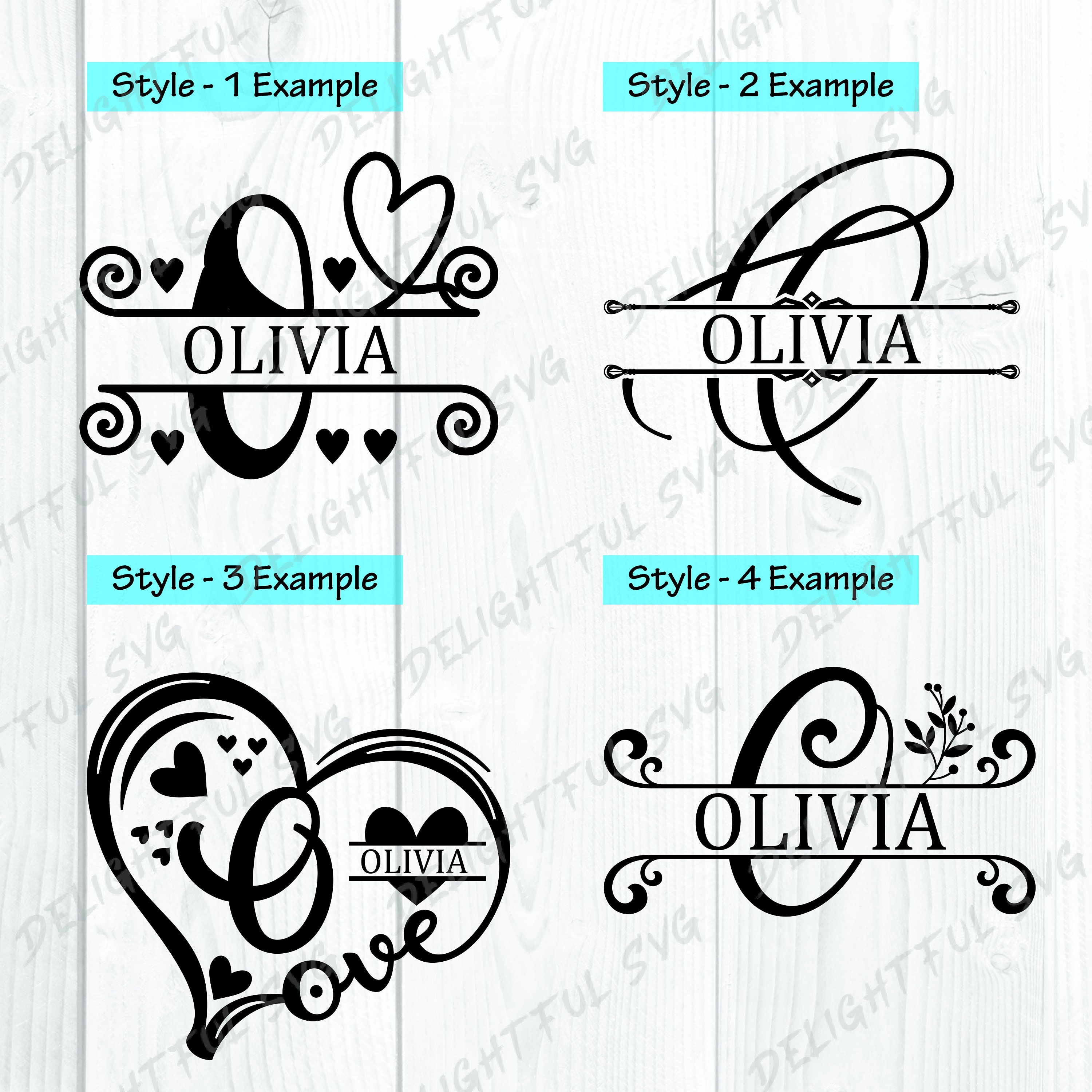 Custom Name Monogram SVG Custom Text Custom Word SVG Cutting - Etsy