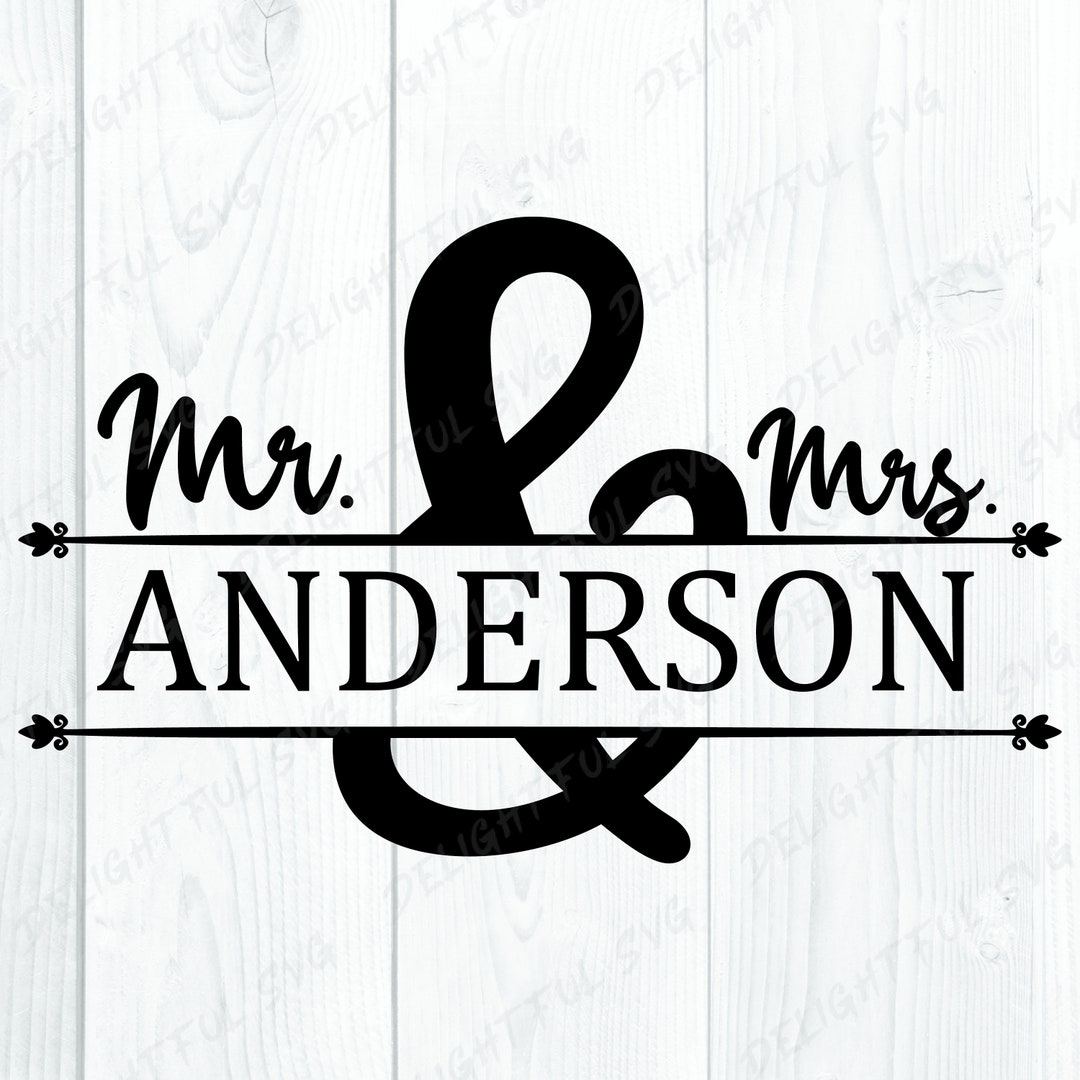Wedding Svg, Mr and Mrs Svg, Marriage Svg, Custom Name Wedding Svg ...