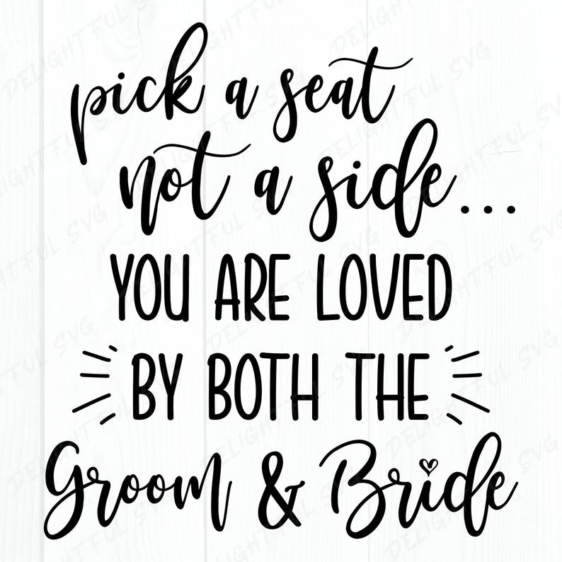 Pick a Seat Svg Wedding Sign Svg Rustic Wedding Sign Svg - Etsy