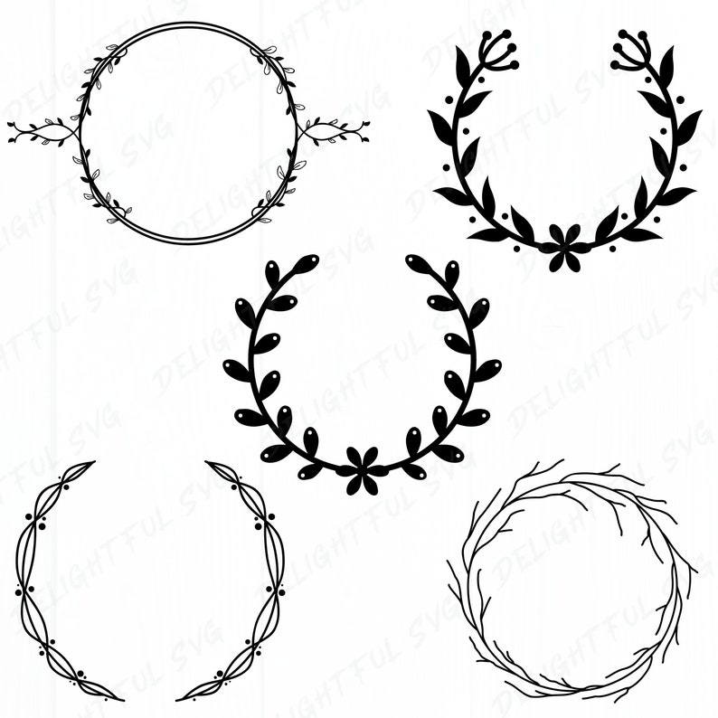 25 Wreath SVG Bundle Files Flower Wreath Svg Floral Wreath - Etsy Singapore