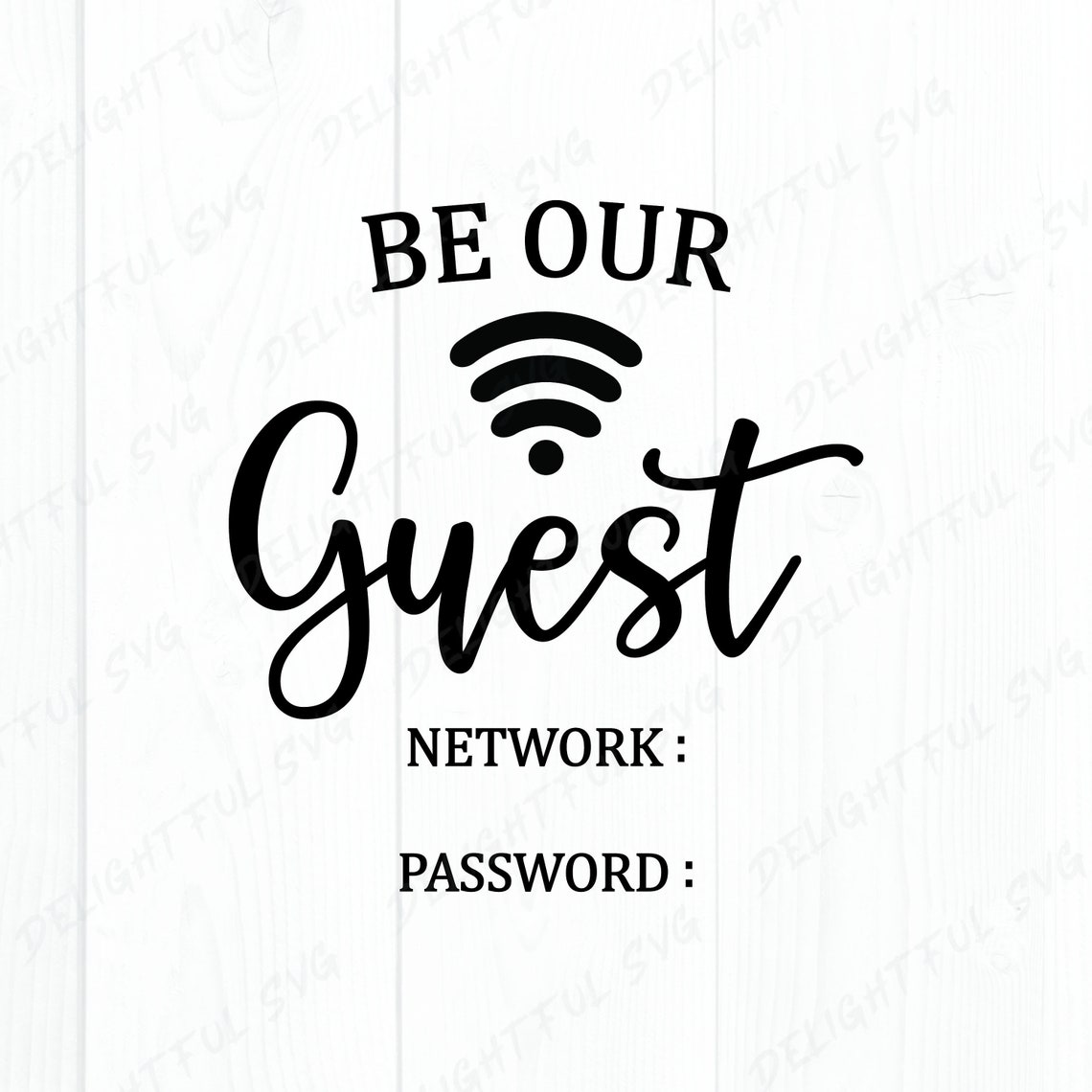 Be Our Guest Svg Welcome Svg Wifi Password SVG Cutting - Etsy