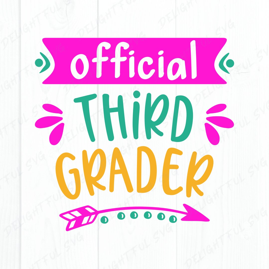3rd Grade Girl Svg, Official Third Grader SVG, Girls Shirt Design ...