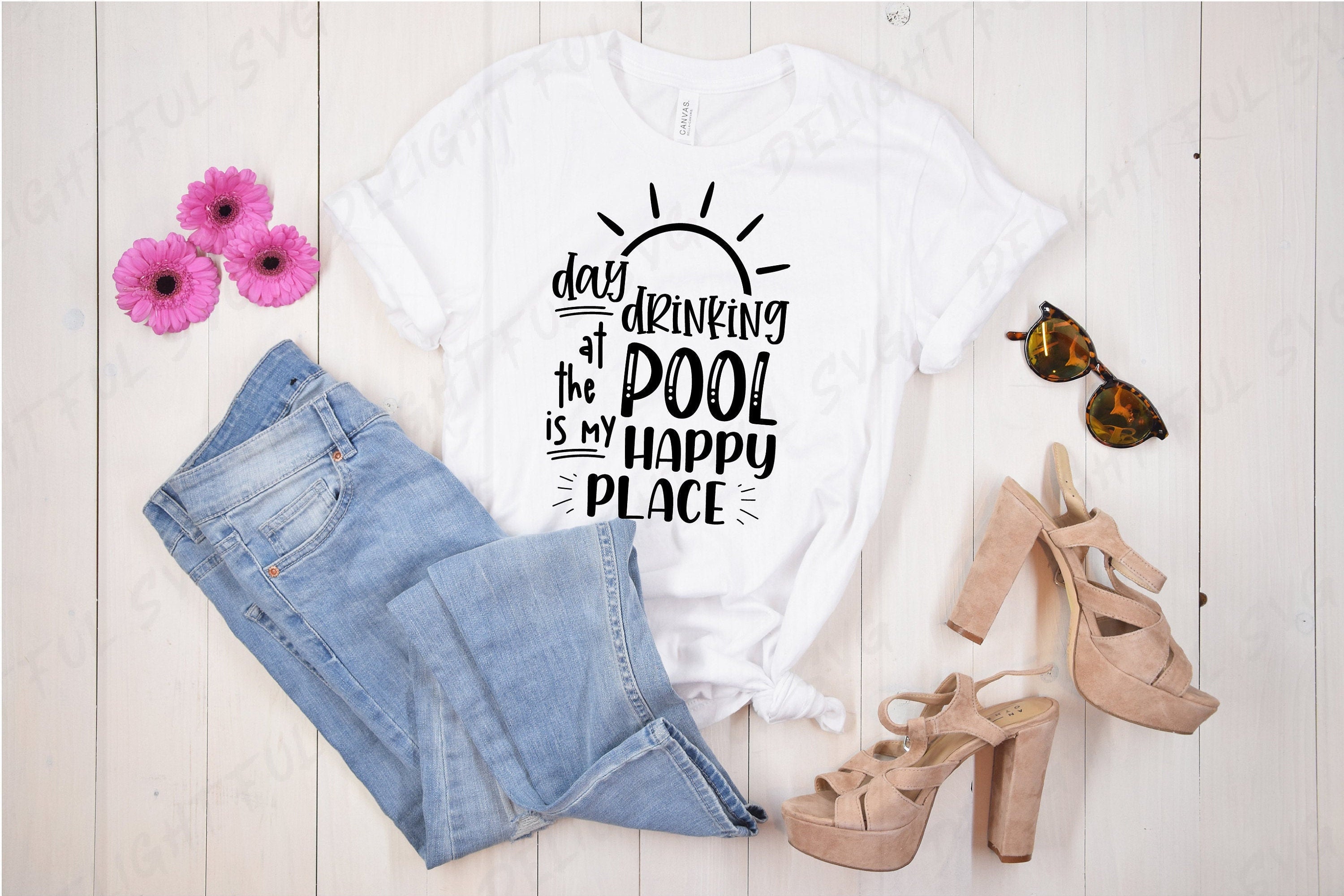 Day Drinking SVG Pool Svg Summer Svg Funny Svg for Shirts - Etsy