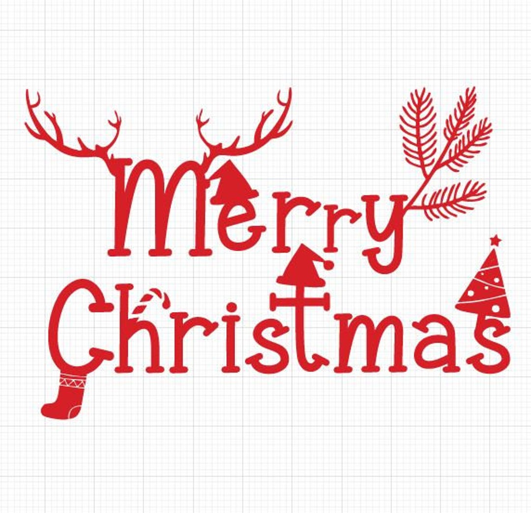 Merry Christmas SVG Cut File, Silhouette Svg Cutting Files for ...