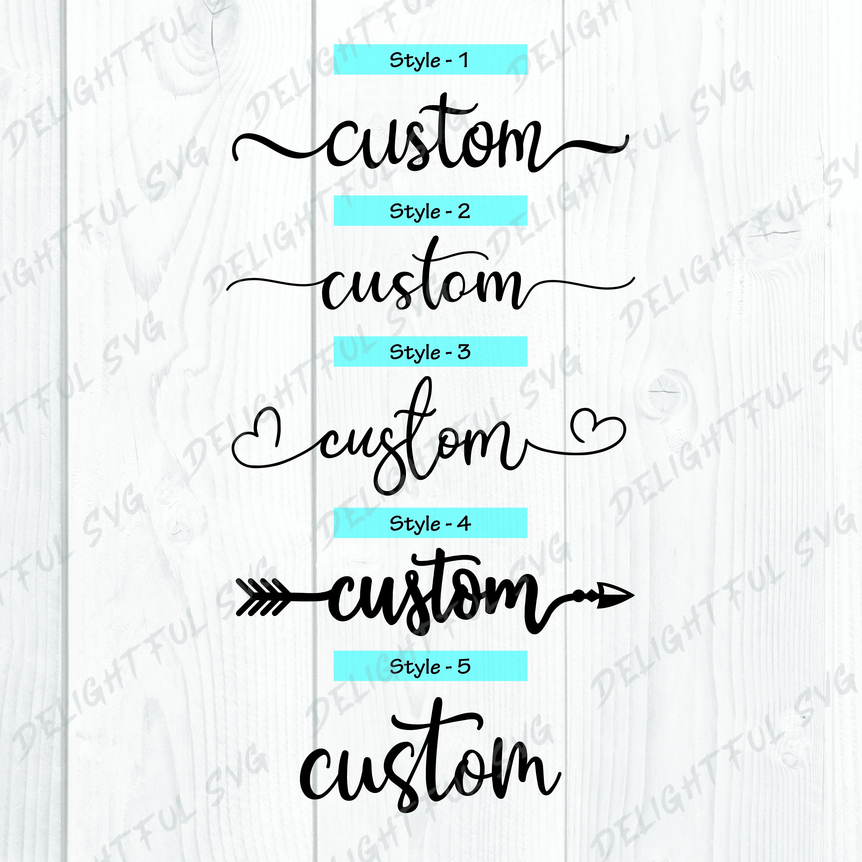Custom Name SVG Custom Text Custom Word SVG Cutting Files | Etsy