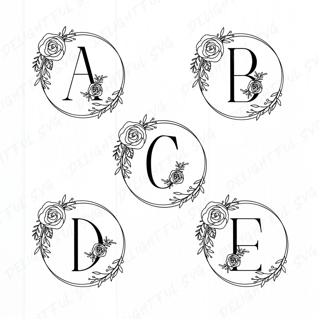 Flower Alphabet Svg, Botanical Alphabet SVG, Floral Alphabet Svg ...