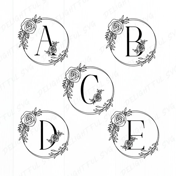 Flower Alphabet Svg Botanical Alphabet SVG Floral Alphabet | Etsy