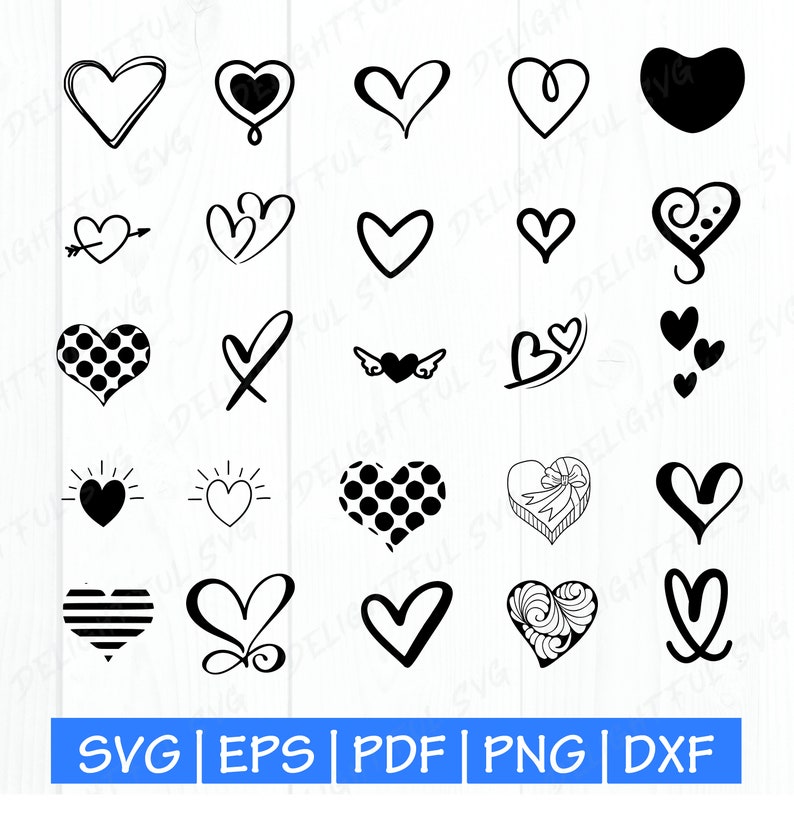 90 Heart SVG Valentine Svg Love Heart Cut Files Heart | Etsy