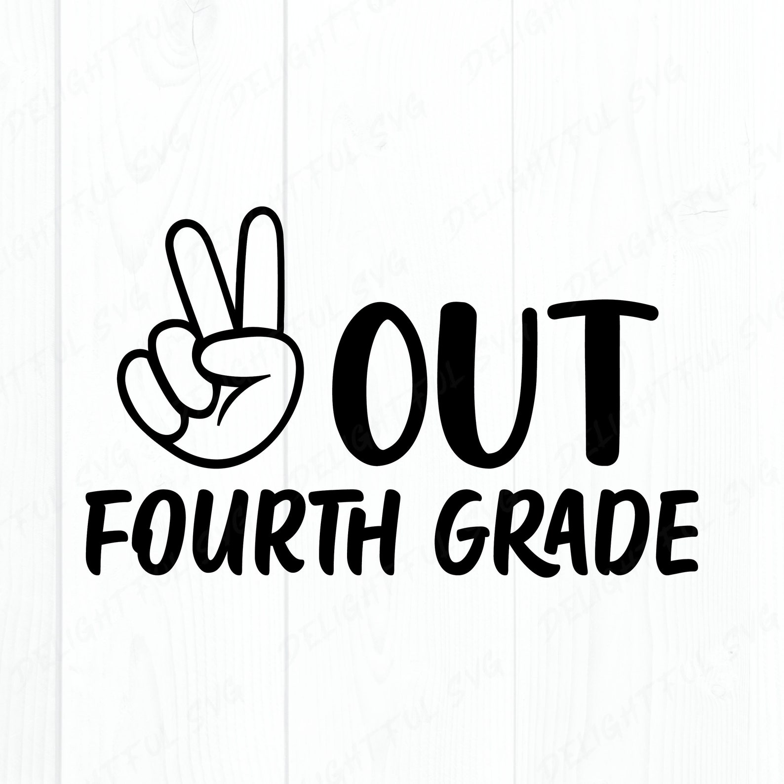 Peace Out Fourth Grade Svg Last Day of School Svg End of - Etsy