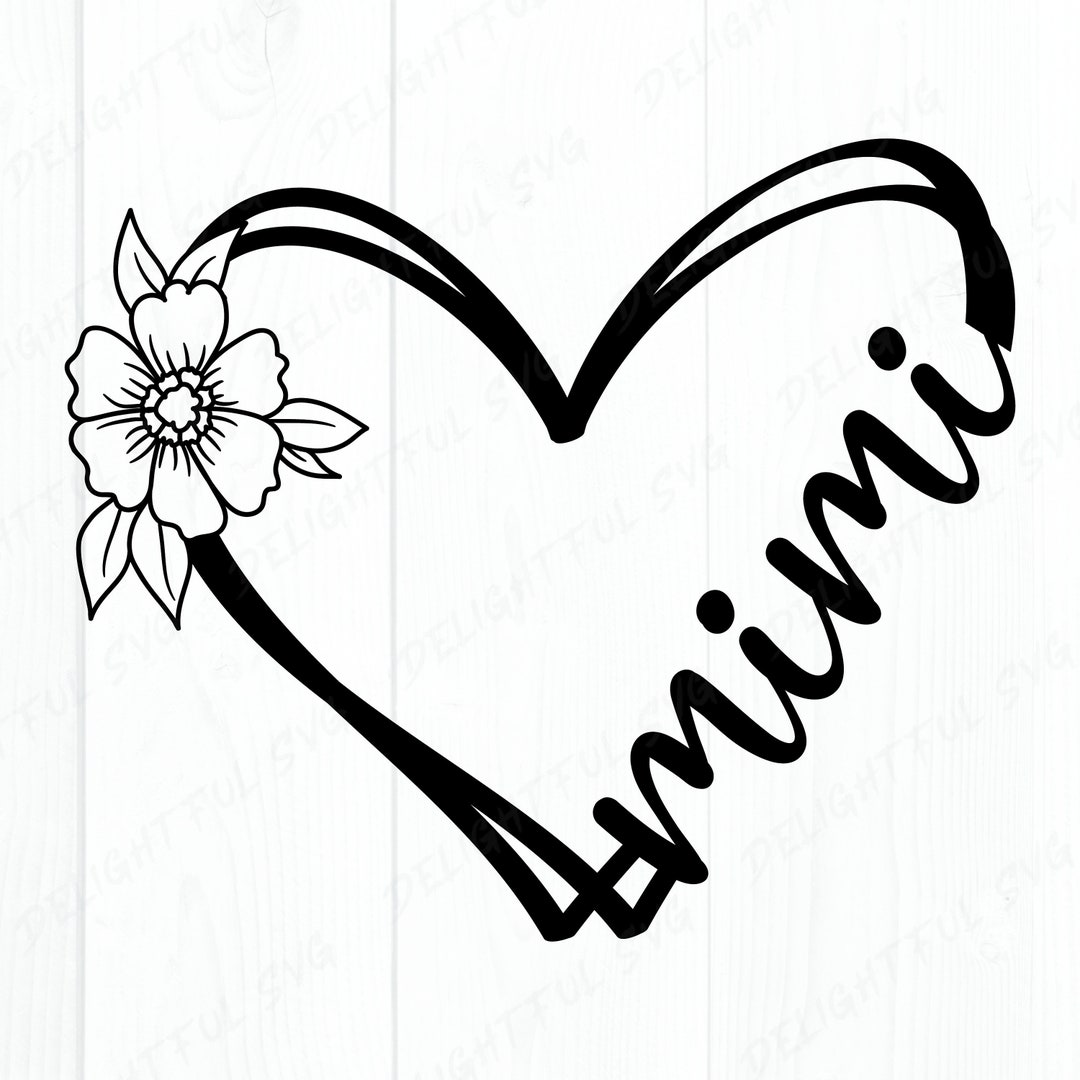 Mimi Heart Svg, Mother's Day Svg, Grandma Svg, Mimi Svg Silhouette Svg ...