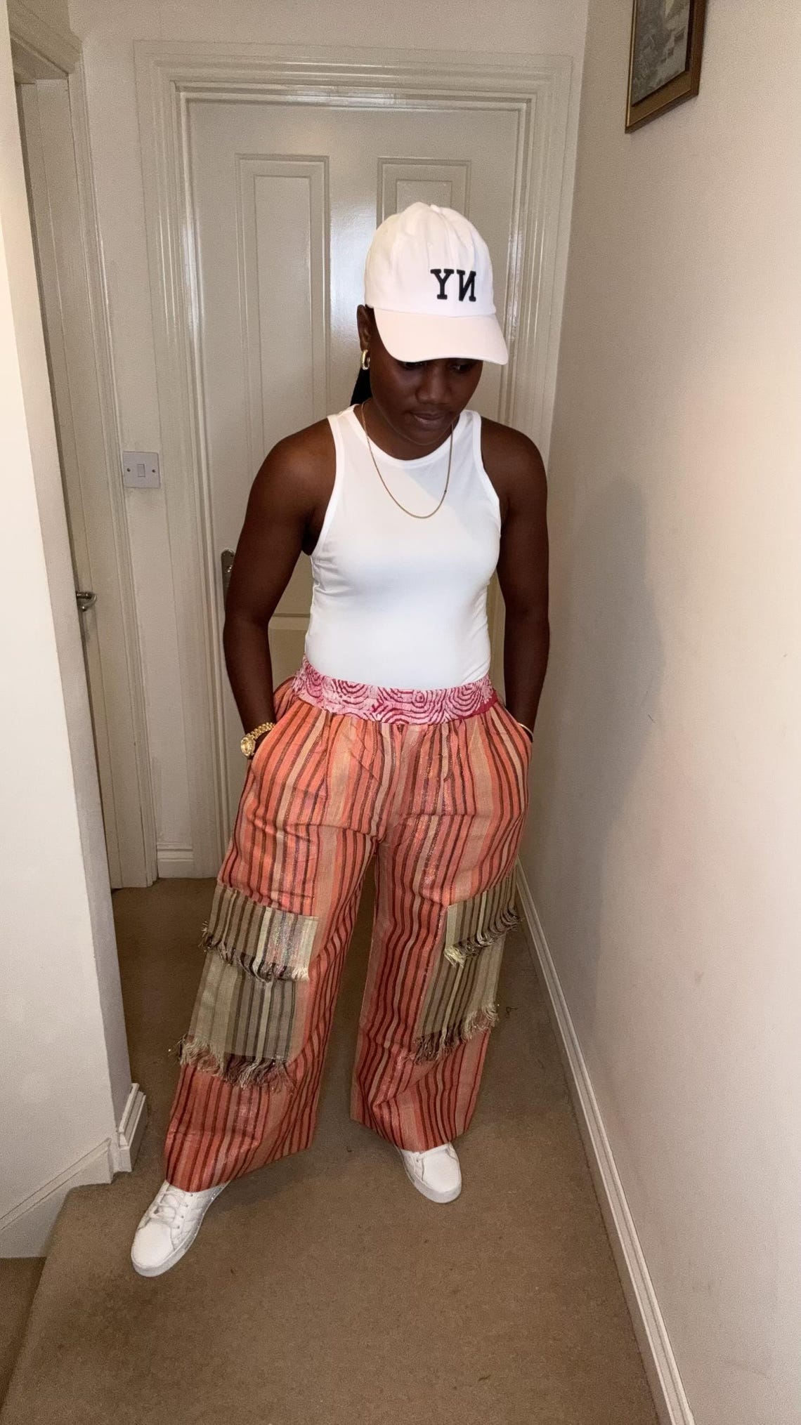 Aso Oke Wide-leg Trousers – African Patchwork Pants | Nigerian Street ...