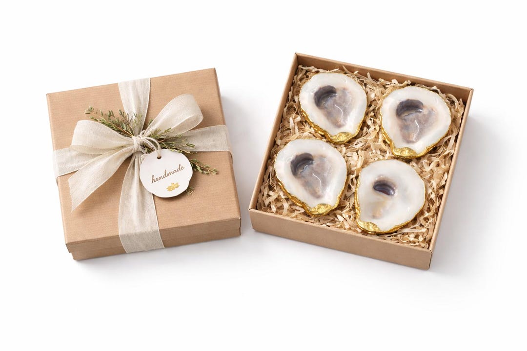 Oyster Shell Magnets, Coastal Kitchen Decor, Housewarming Gift for ...