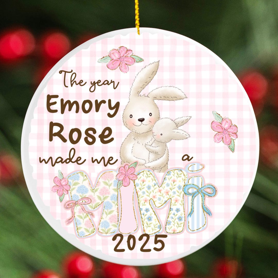 New Mimi Ornament, Personalized Ceramic Christmas Gift for First-time ...