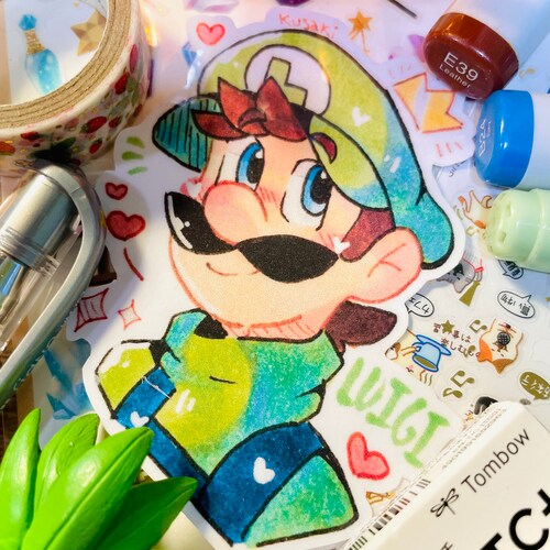 Gooigi Vinyl Sticker // Luigi Decal // Luigis Mansion Sticker - Etsy