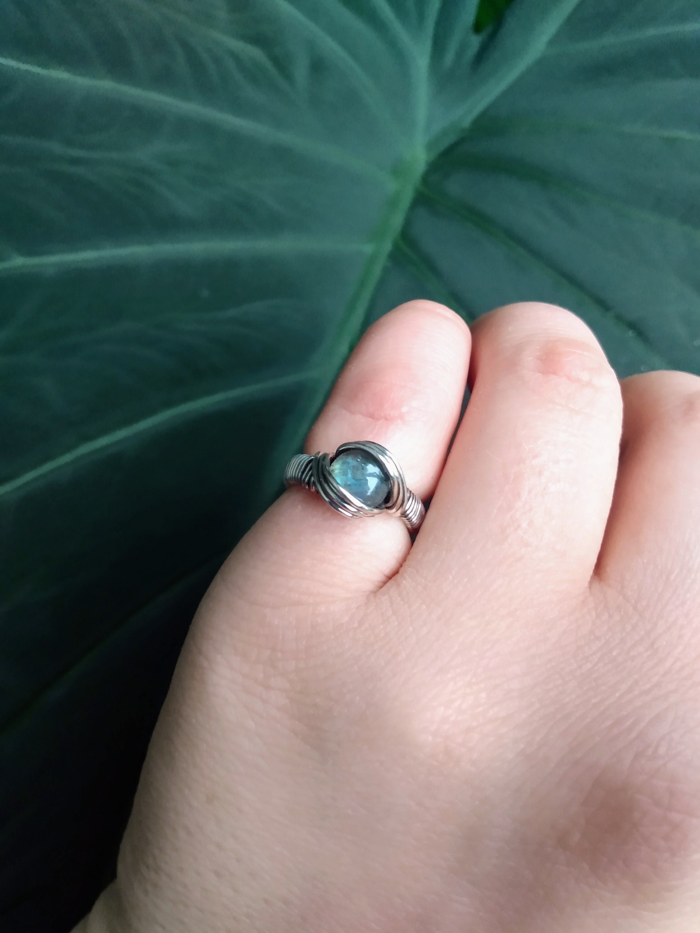 Labradorite Ring Wire Wrapped Rings Handmade Rings Silver Rings ...