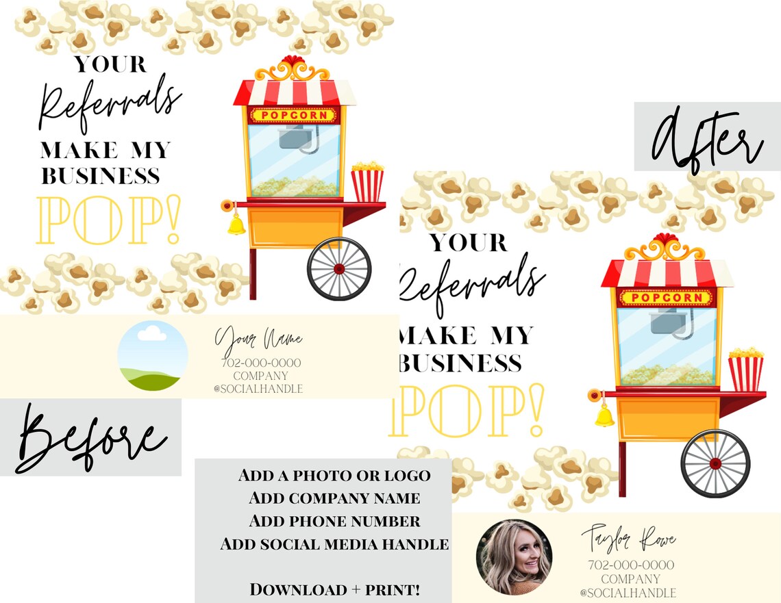 Pop by Gift Tag, Your Referrals Make My Business Pop Real Estate Tags ...