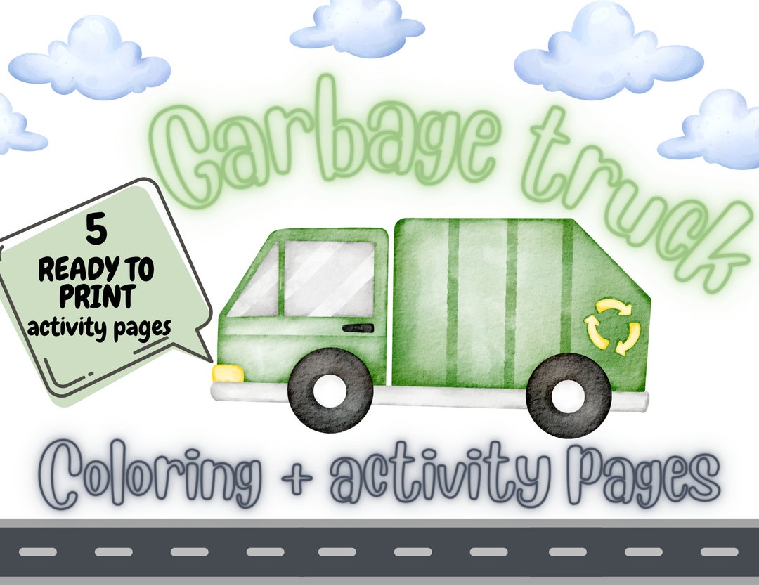 5 Garbage Truck Coloring Pages for Kids - Children Coloring Pages ...