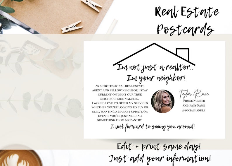 Digital Postcards, Im Not Just a Realtor, Im Your Neighbor Postcard ...