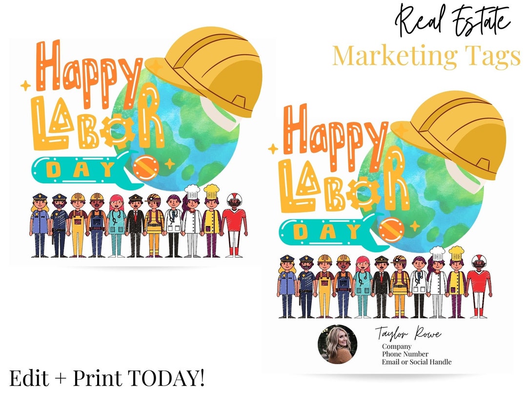 Pop by Tags, Happy Labor Day, Real Estate Labor Day Marketing, Realtor ...
